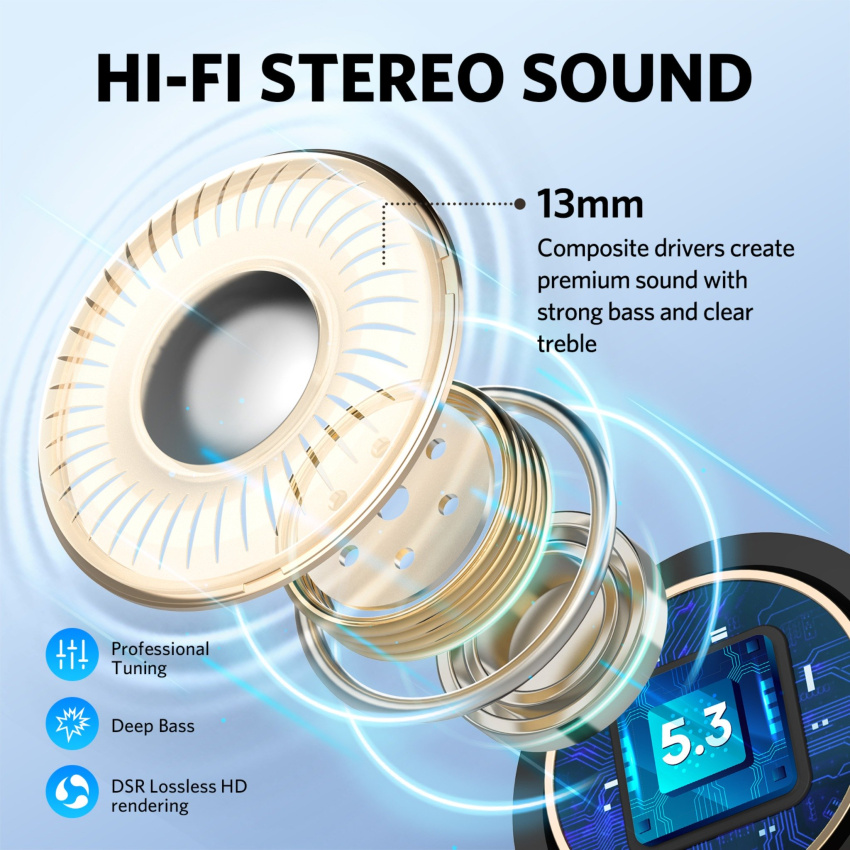 Earfun Air Lite ENC 降噪真無線耳機 - Ocean 漁灣